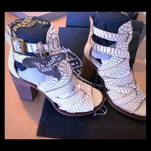 Freebird by Steven | Shoes | Freebird White Snake Sandals New Never Worn | Poshmark